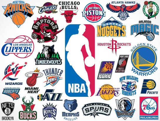PUZZLE NBA Logo Wszystkie Drużyny TEAM A3 252 el z Nadrukiem + IMIĘ ...