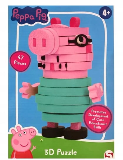 Puzzle Piankowe 3D Świnka Peppa Pig 47El. Tata Świnka - Sambro | Sklep ...