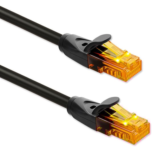 Qoltec Kabel Patchcord UTP | CAT6 | 2 x RJ-45 | High speed 1Gb/s | Pozłacane styki | 25m ...