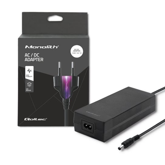Qoltec Zasilacz Desktopowy 120W 24V 5A 5.5*2.5 + Kabel Zasilajacy ...
