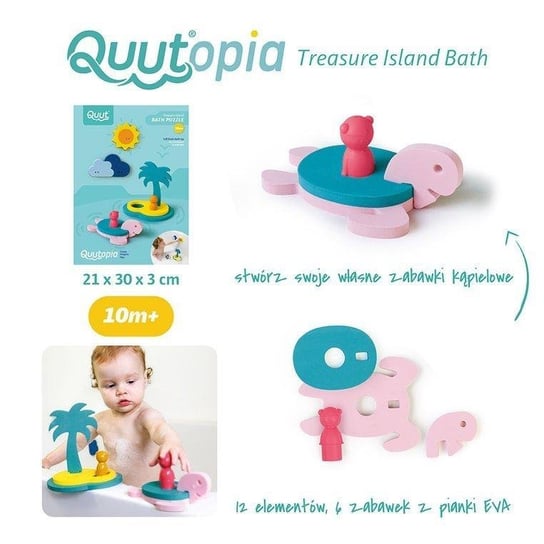 QUUT Zestaw puzzli piankowych 3D Quutopia Wyspa skarbów - Quut | Sklep ...