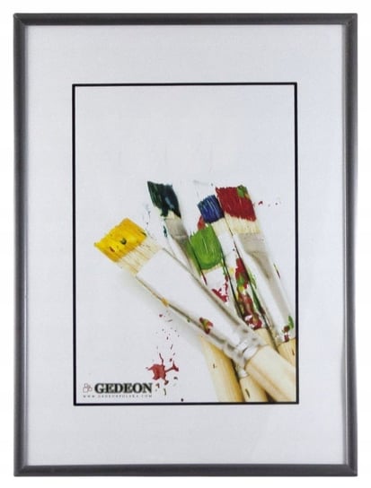 Ramka na zdjęcia szara 30x40 antracyt ze szkłem - GEDEON | Sklep EMPIK.COM