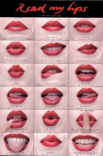 READ MY LIPS plakat 61x91cm - Wizard+Genius | Sklep EMPIK.COM