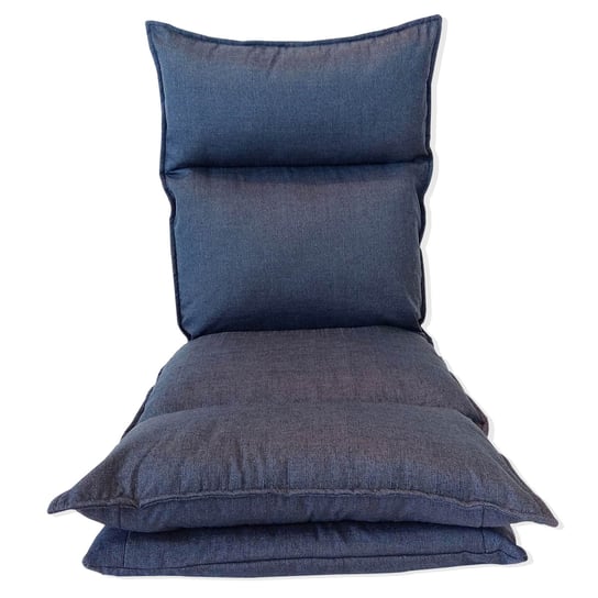 Rebecca Mobili Futon Fotel podłogowy Denim Niebieski Metal Poliester ...