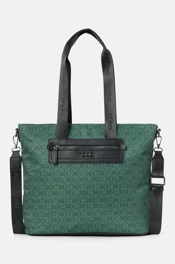 Recyklingowa Shopperka Nobo z monogramem, zielona - Nobo | Moda Sklep EMPIK.COM