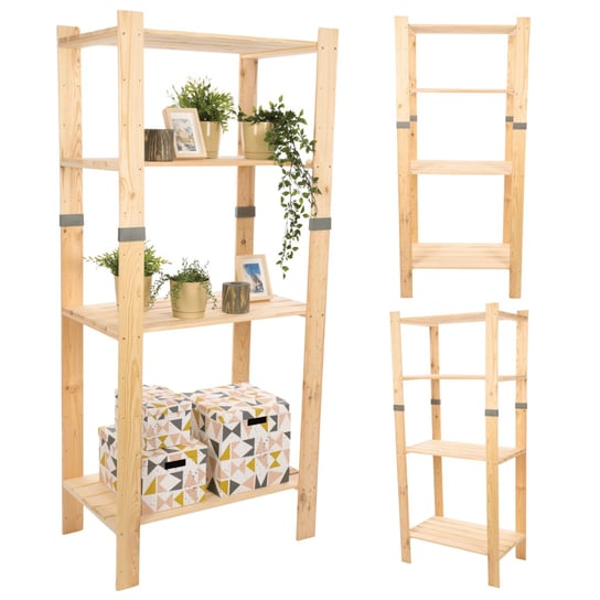 Regał drewniany na książki regał na zabawki regał do spiżarni 179cm ...