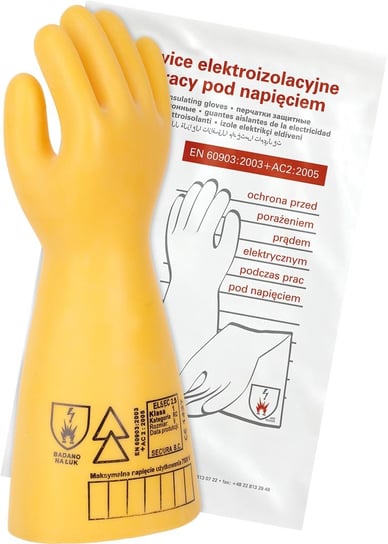 Rękawice elektroizolacyjne ELSEC 2,5 kV, klasa 00 1 para - Inna marka ...