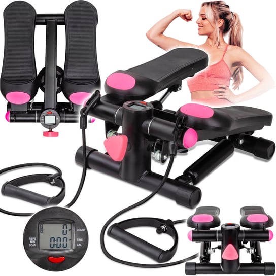 RENEW FORCE STEPPER DO ĆWICZEŃ PROSTY Z LINKAMI 2W1 FITNESS WYŚWIETLACZ ...