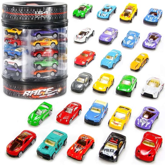 Resoraki Metalowe Samochodziki Autka dla Dzieci 25 sztuk 1:64 Die-Cast ...