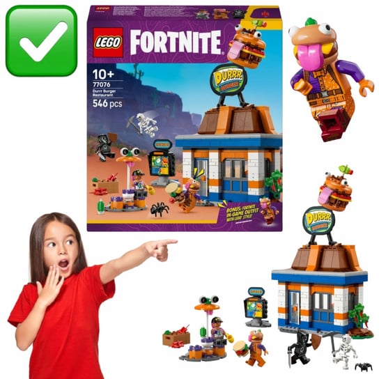 RESTAURACJA DURRR BURGEROWNIA LEGO FORTNITE 77076 NOWY PREZENT DLA ...