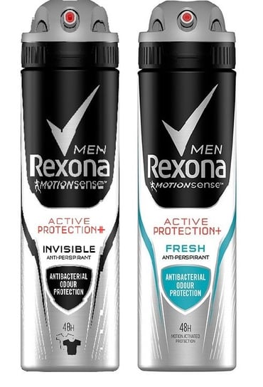 Rexona Men, Antyperspirant Active Protection Spray Mix 2 x 150ml ...