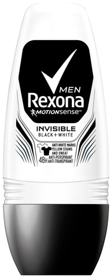 Rexona, Men Invisible Black + White, dezodorant roll-on, 50 ml | Sklep ...