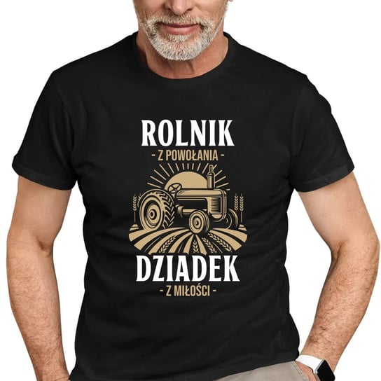 Rolnik z powołania, dziadek z miłości - męska koszulka na prezent dla rolnika - Koszulkowy ...