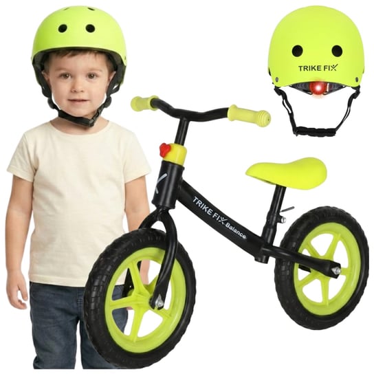 Rowerek biegowy Trike Fix Balance czarny + kask - ikonka | Sklep EMPIK.COM