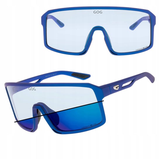 Rowerowe Okulary Przeciwsłoneczne FOTOCHROMOWE sportowe GOG Niebieskie ...
