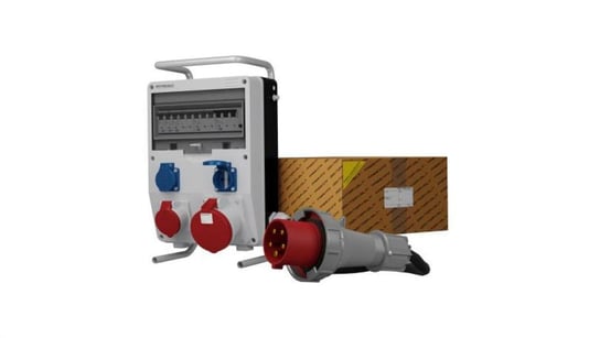 Rozdzielnica budowlana na stojaku z kablem td-s/fi skhu 63a 16a 2x230v ...