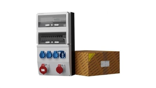 Rozdzielnica budowlana z licznikiem ext-s/fi 32a 16a 4x230v schuko ...