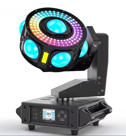 Rudderstar 160W RGBW 3-Axis Beam Laser Strobe Moving Head Light DMX512 ...