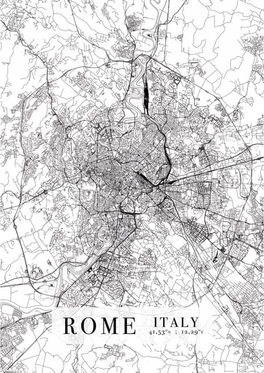 Rzym Mapa Miasta - plakat A2 A2 42x59,4 cm - inna (Inny) | Sklep EMPIK.COM