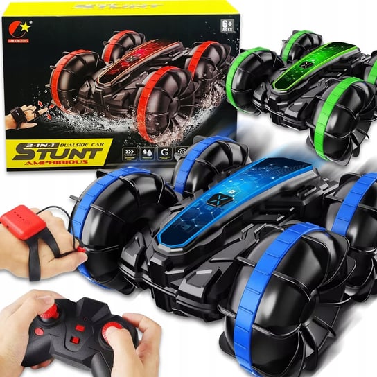 SAMOCHÓD RC ZDALNIE STEROWANY AMFIBIA 4x4 360° OBRÓT AUTO NA PILOTA ...