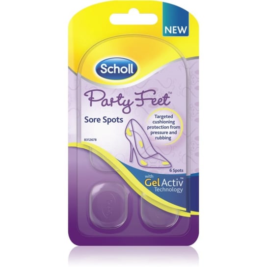 Scholl Party Feet Sore Spots poduszki na wrażliwe miejsca stóp 6 szt ...