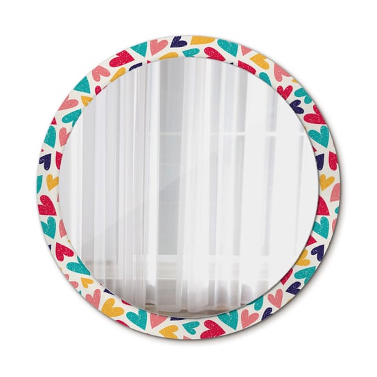 Ścienne Lustro Rama Glamour Kolorowe serca 100cm - Tulup | Sklep EMPIK.COM