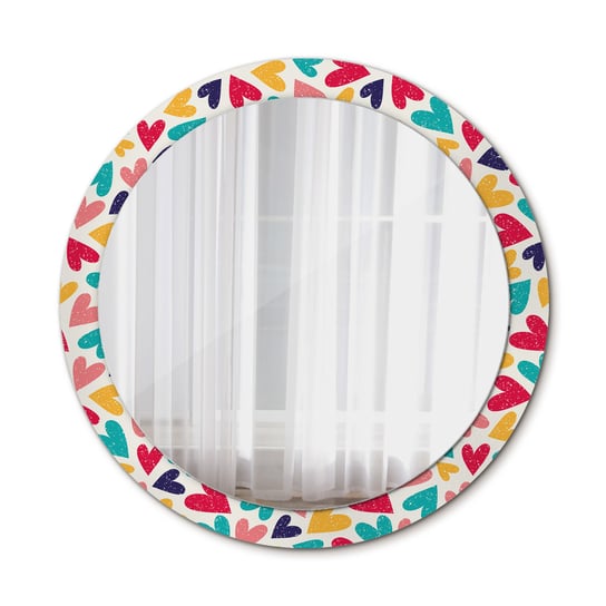 Ścienne Lustro Rama Glamour Kolorowe serca 90cm - Tulup | Sklep EMPIK.COM