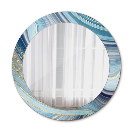 Ścienne Lustro Rama Glamour Niebieski marmur 70cm - Tulup | Sklep EMPIK.COM