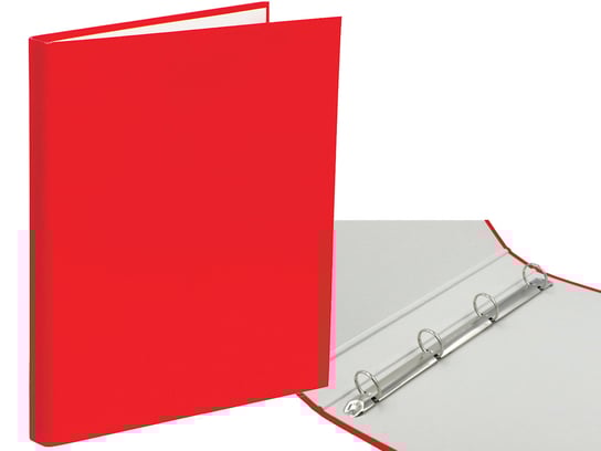 Segregator na DOKUMENTY Biurowy A4 3 cm CZTERY Ringi CZERWONY 30 mm ...