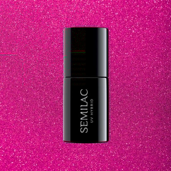 Semilac 348, Lakier Hybrydowy, Uv Hybrid Semilac Charming Ruby Glitter ...