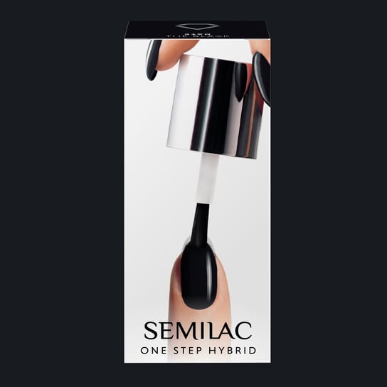Semilac, One Step Hybrid, Lakier Hybrydowy, S190 The Black, 5 ml ...