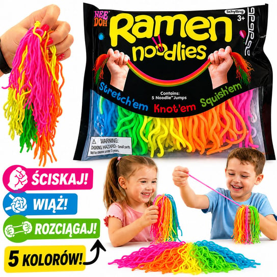 SENSORYCZNY GNIOTEK MAKARON RAMEN NOODLIES ANTYSTRESOWY MIĘKKI 5 ...