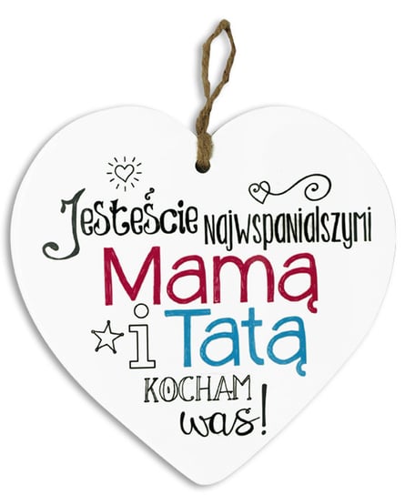 Serce, Mama i Tata, 15x14 cm - Pan Dragon | Sklep EMPIK.COM