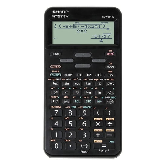 Sharp Kalkulator EL-W531TL, czarna, naukowy, punktowy wyświetlacz ...