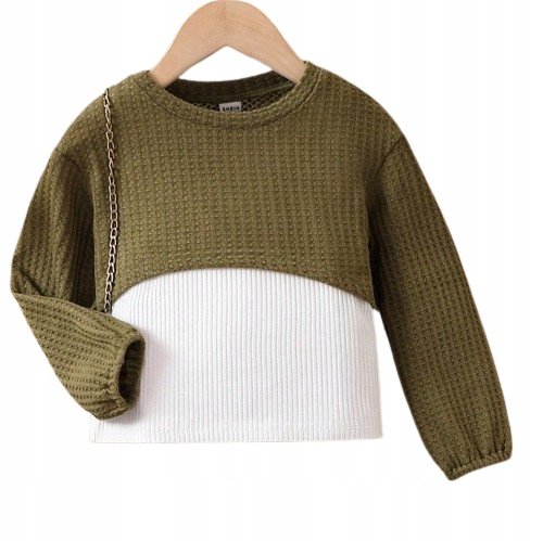 SHEIN BLUZKA DZIECIĘCA BIAŁO ZIELONA 110cm V9P - Shein | Sklep EMPIK.COM
