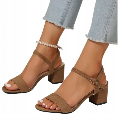 SHEIN DAMSKIE BUTY SANDAŁY BRĄZOWE NA KLOCKU 40,5 1DB - Shein | Sport ...