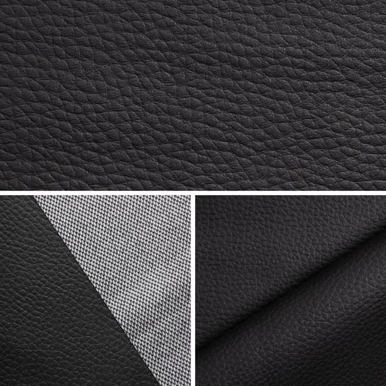 Skaj Ekoskóra Sztuczna Skóra Tkanina Tapicerska Materiał Czarny 0,5 Mb ...