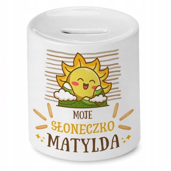 Skarbonka 330 ml Dla Matyldy Córki Dziecka Prezent z Nadrukiem ze ...