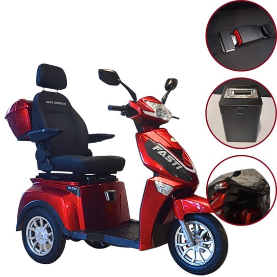 Skuter elektryczny trzykołowy Electroride Fasti 3 Max + dodatkowa ...