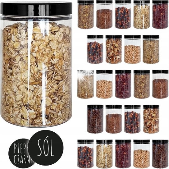 słoiczki na przyprawy 400ml pojemniki do przechowywania słoik PET 24 szt - inna (Inny) | Sklep ...