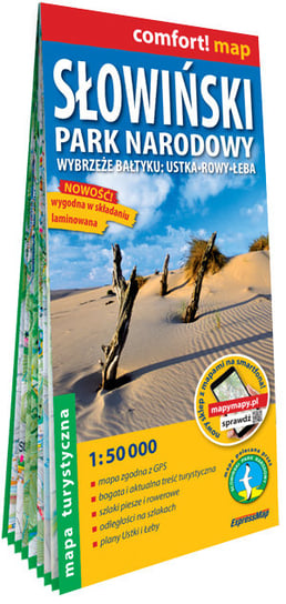 Słowiński Park Narodowy. Wybrzeże Bałtyku: Ustka, Rowy, Łeba. Mapa ...