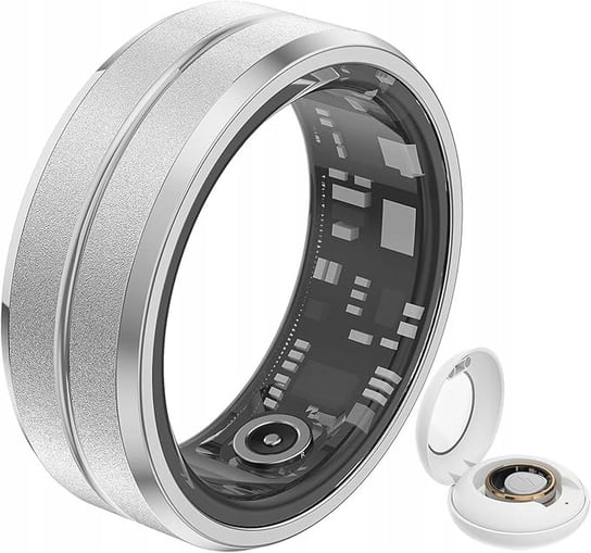 Smart Ring #9 19mm Srebro Android iOS Inteligentny pierścionek Monitor ...