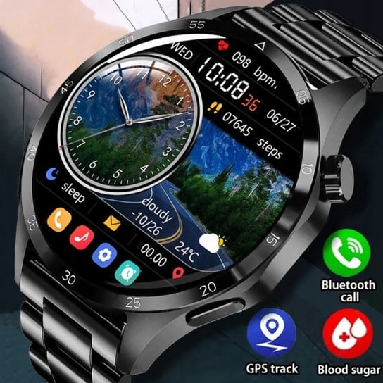 Smartwatch Rdfit Gt4 Pro+ Czarny 2 Paski (Stalowy I Silikonowy) Evibe ...