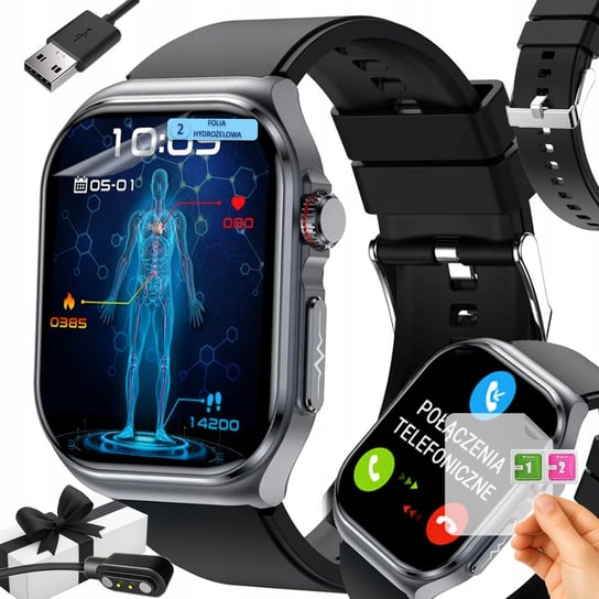 Smartwatch Zegarek PRO Multi Health - Rozmowy + Pomiar Temperatury i ...