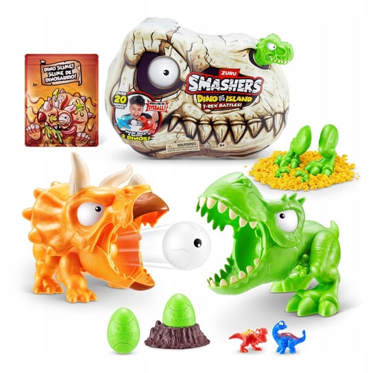 Smashers Dino Island T-REX Battles 2 Dinozaury Zuru + Niespodzianki ...