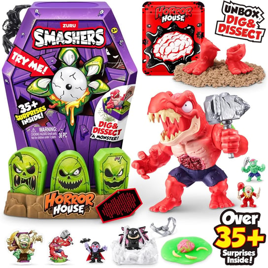 Smashers Mega Horror House Zombie Rex Czerwony Dinozaur Niespodzianki ...