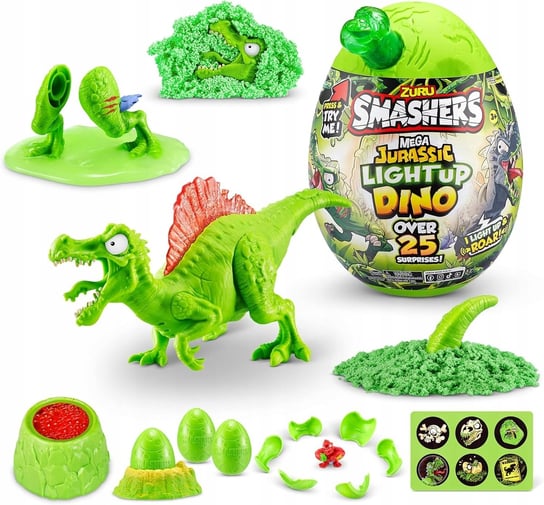 Smashers Mega Jurassic Light Up jajo Dinozaura Dino Spinosaurus Egg ...