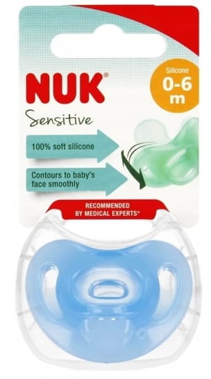 Smoczek Uspokajający Silikonowy 0-6 M Sensitive Niebieski Nuk - Nuk | Sklep EMPIK.COM