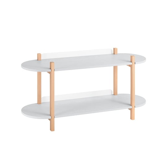 SoBuy szara półka drabinowa dekoracyjna 101x51,5x33,5 cm HSTR01-HG ...