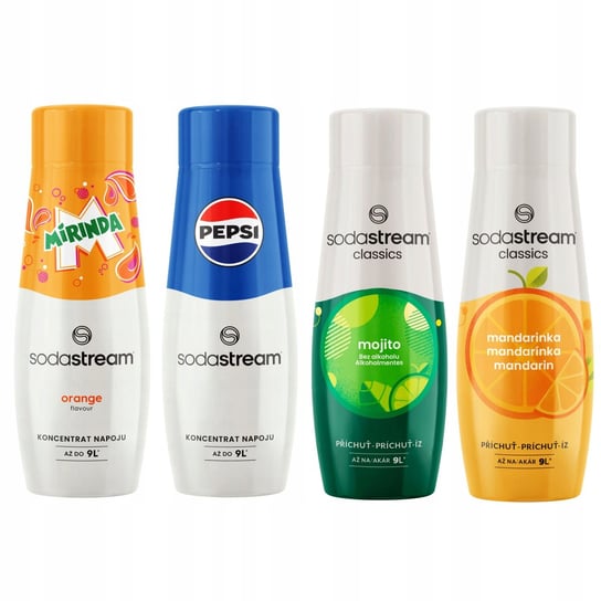 SODASTREAM Mirinda + Pepsi + Mojito + Mandarynka syropy 4 szt ...